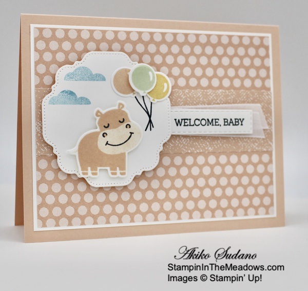 Stampin’ Up! Hippo Happiness Baby Card – Stampin' in the Meadows