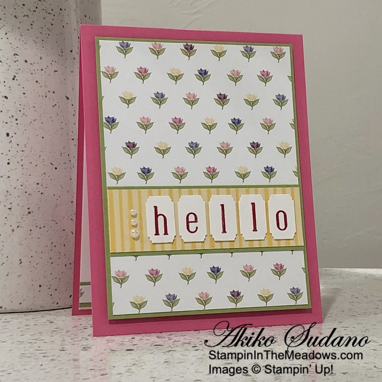 Stampin’ Up! Alphabest Hello Card – Stampin' in the Meadows
