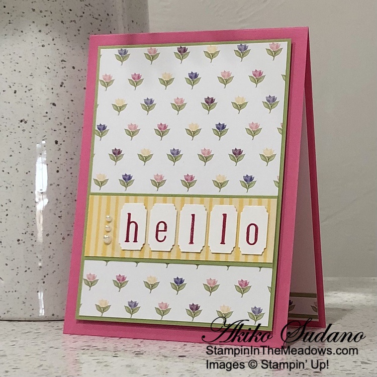 Stampin’ Up! Alphabest Hello Card – Stampin' in the Meadows