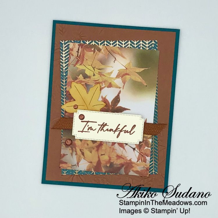 Stampin’ Up! Autumn Leaves I’m Thankful Card – Stampin' in the Meadows