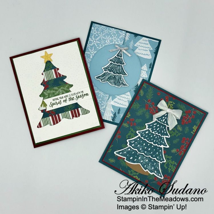 Stampin’ Up! Merriest Trees Christmas Cards – Stampin' in the Meadows